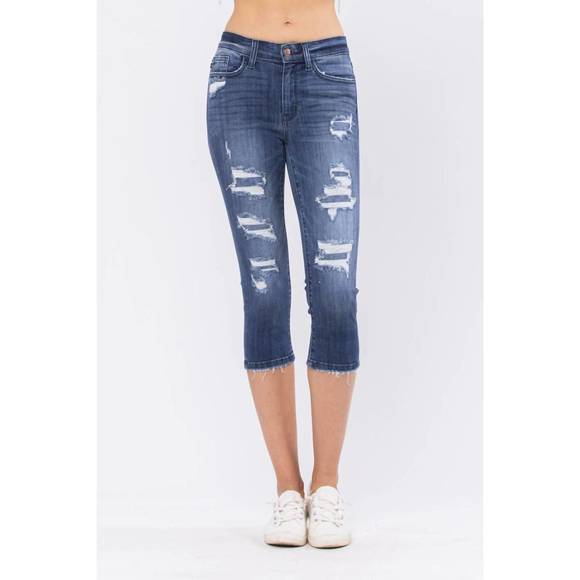 Judy Blue | Jeans | New Judy Blue Skinny Fit Capri Jean In Dark Wash ...